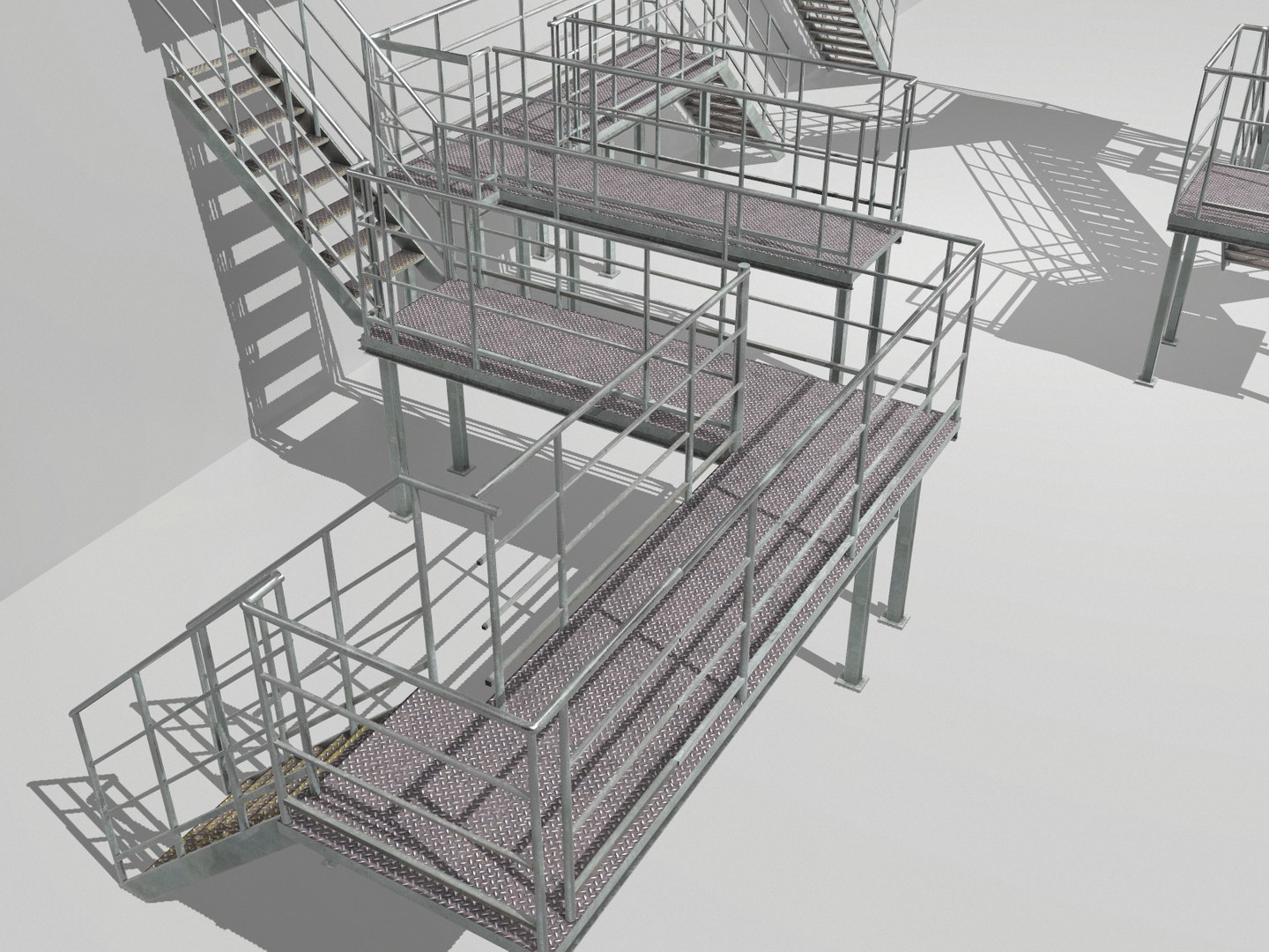Industrial Stairs 3D Model - TurboSquid 1510738