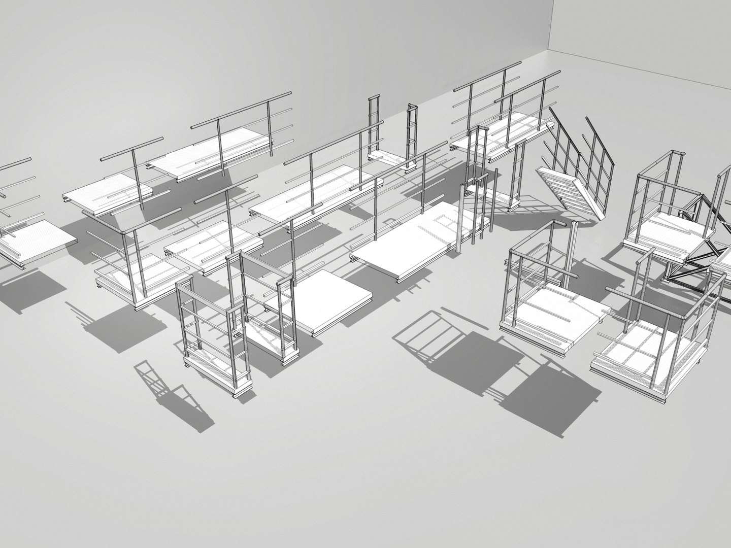 Industrial Stairs 3D Model - TurboSquid 1510738