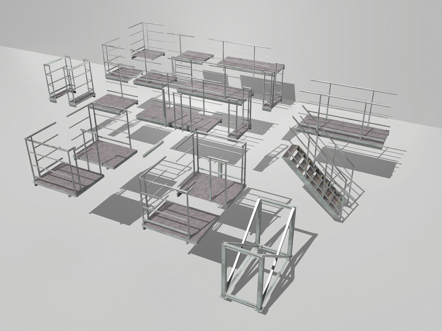 Industrial Stairs 3D Model - TurboSquid 1510738