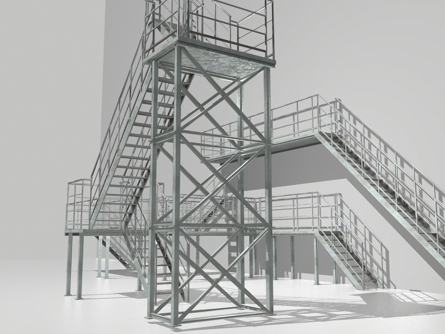 Industrial Stairs 3D Model - TurboSquid 1510738