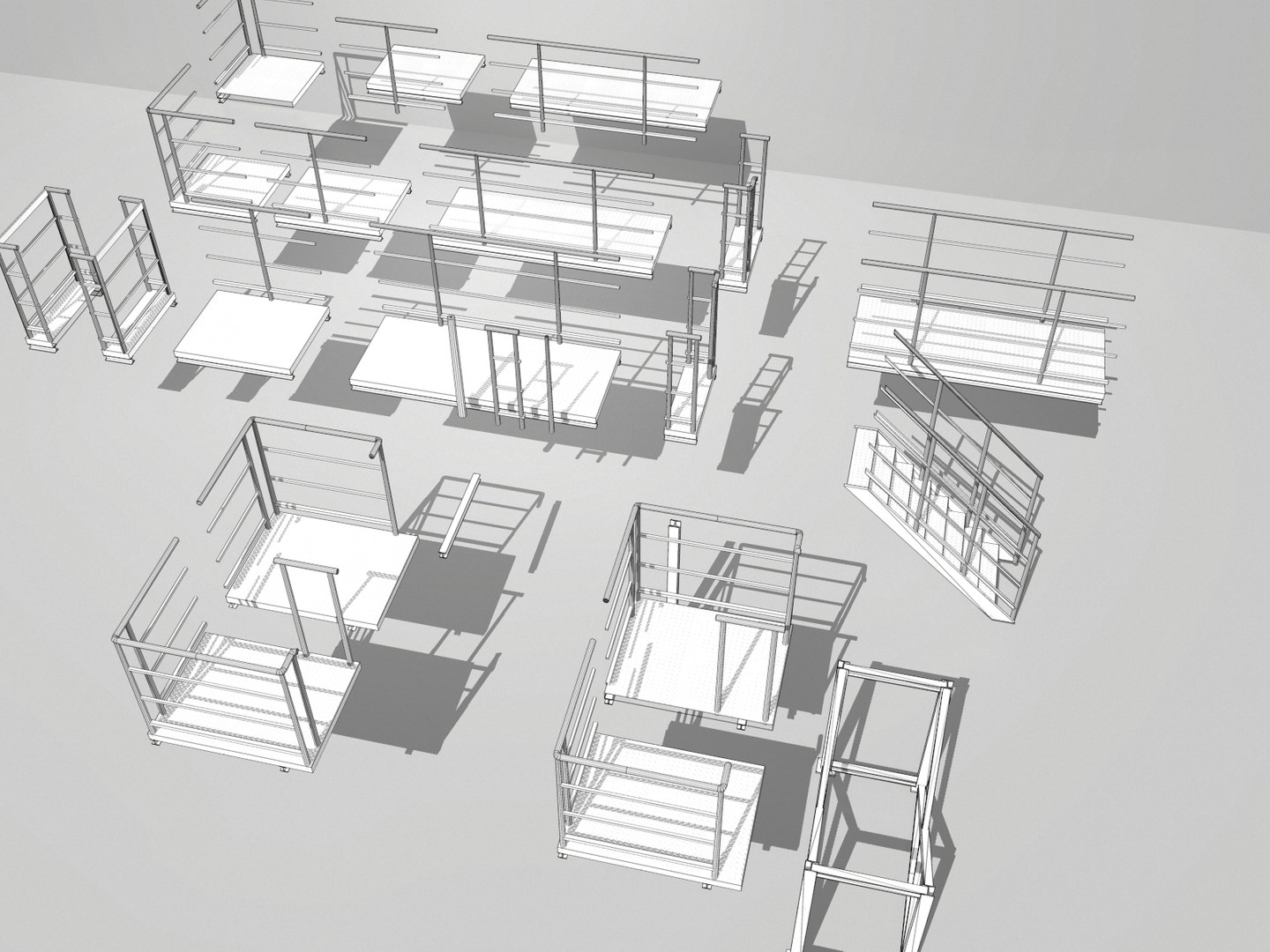 Industrial Stairs 3D Model - TurboSquid 1510738