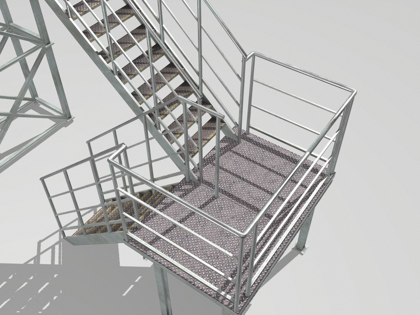 Industrial Stairs 3D Model - TurboSquid 1510738