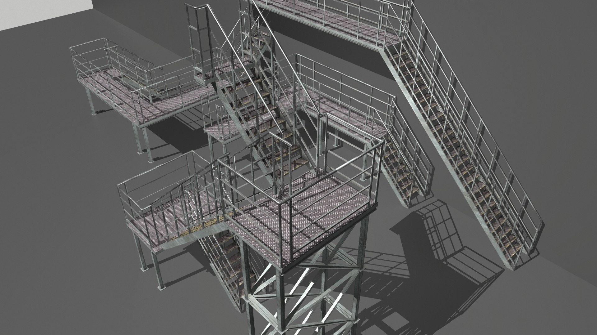 Industrial Stairs 3D Model - TurboSquid 1510738