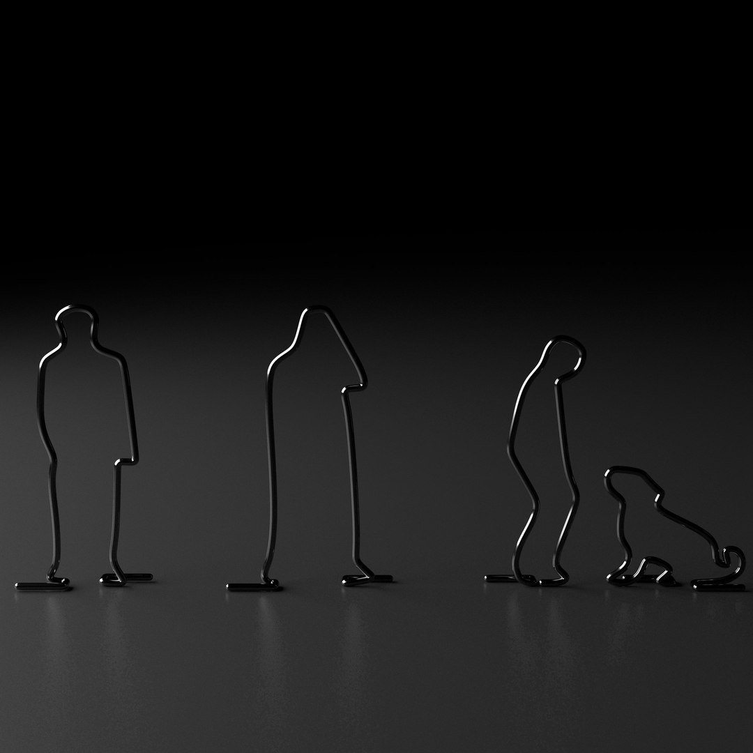 3D Model SILHOUETTE MAQUETTE PEOPLE - TurboSquid 2241741