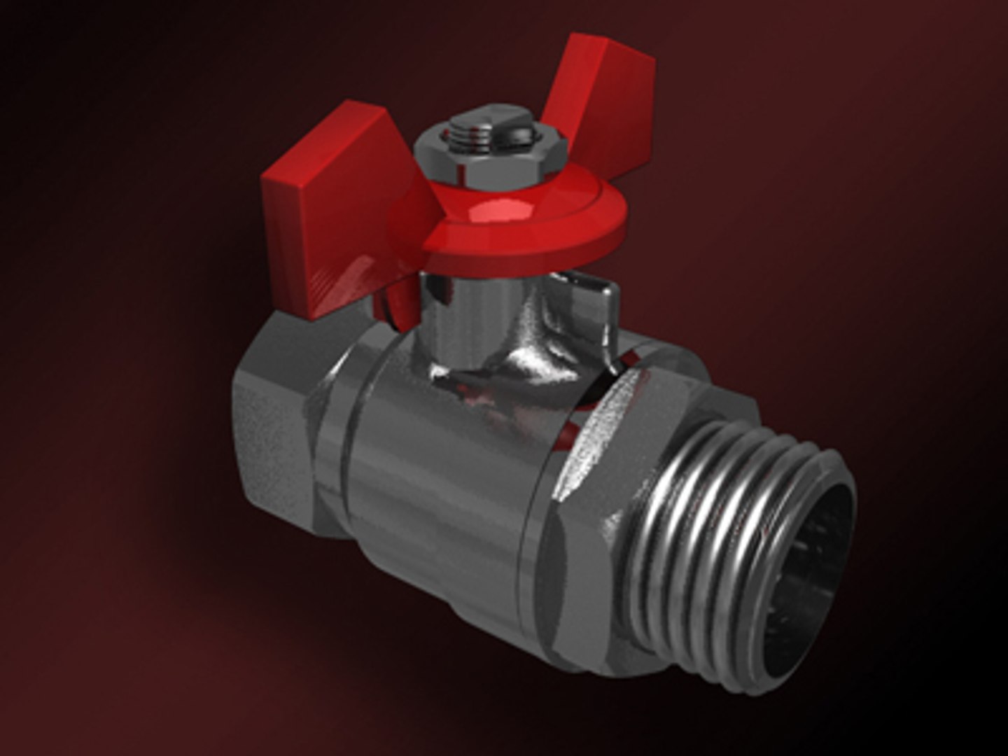 3d model globe valve