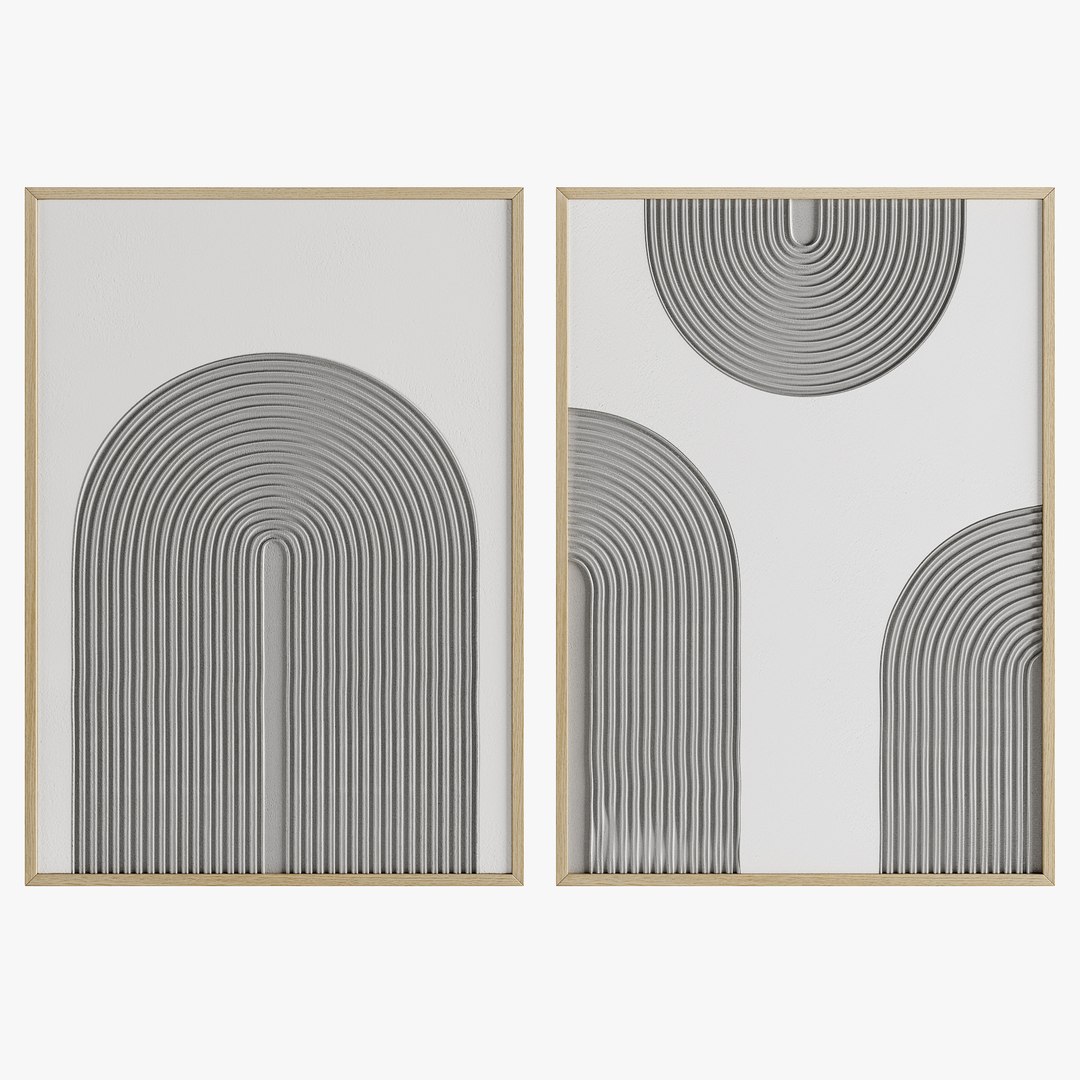 3D Plaster Painting Decomarkt Gray Arches - TurboSquid 2263081