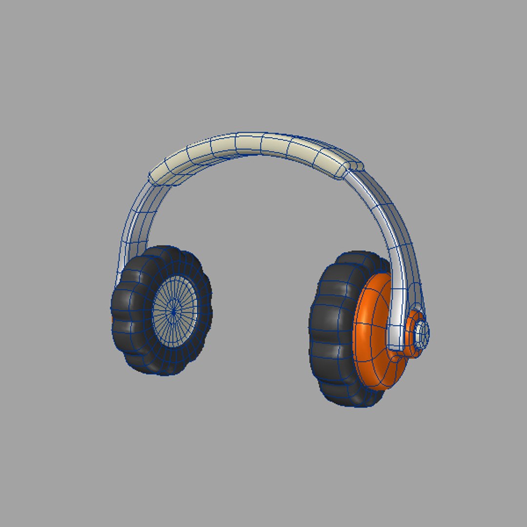 3d Max Cartoon Headphones