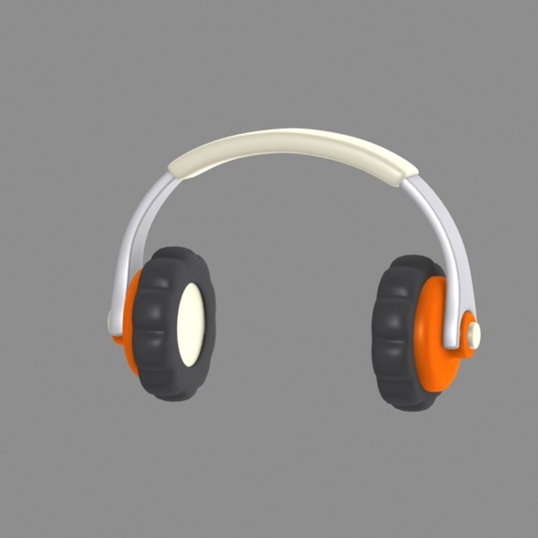 3d Max Cartoon Headphones