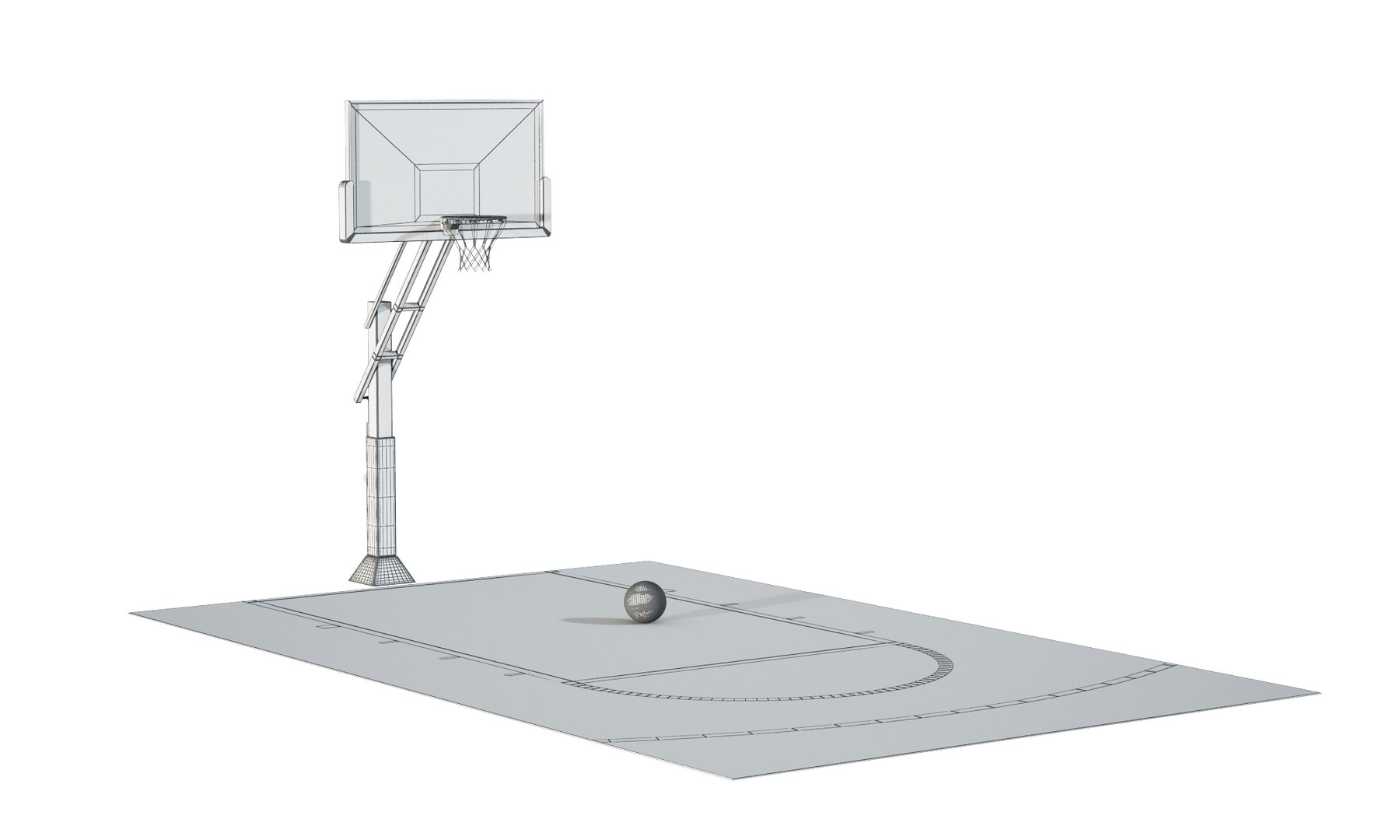 3D Basketball Outdoor Court Model - TurboSquid 1640195