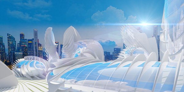 3d modern futuristic model