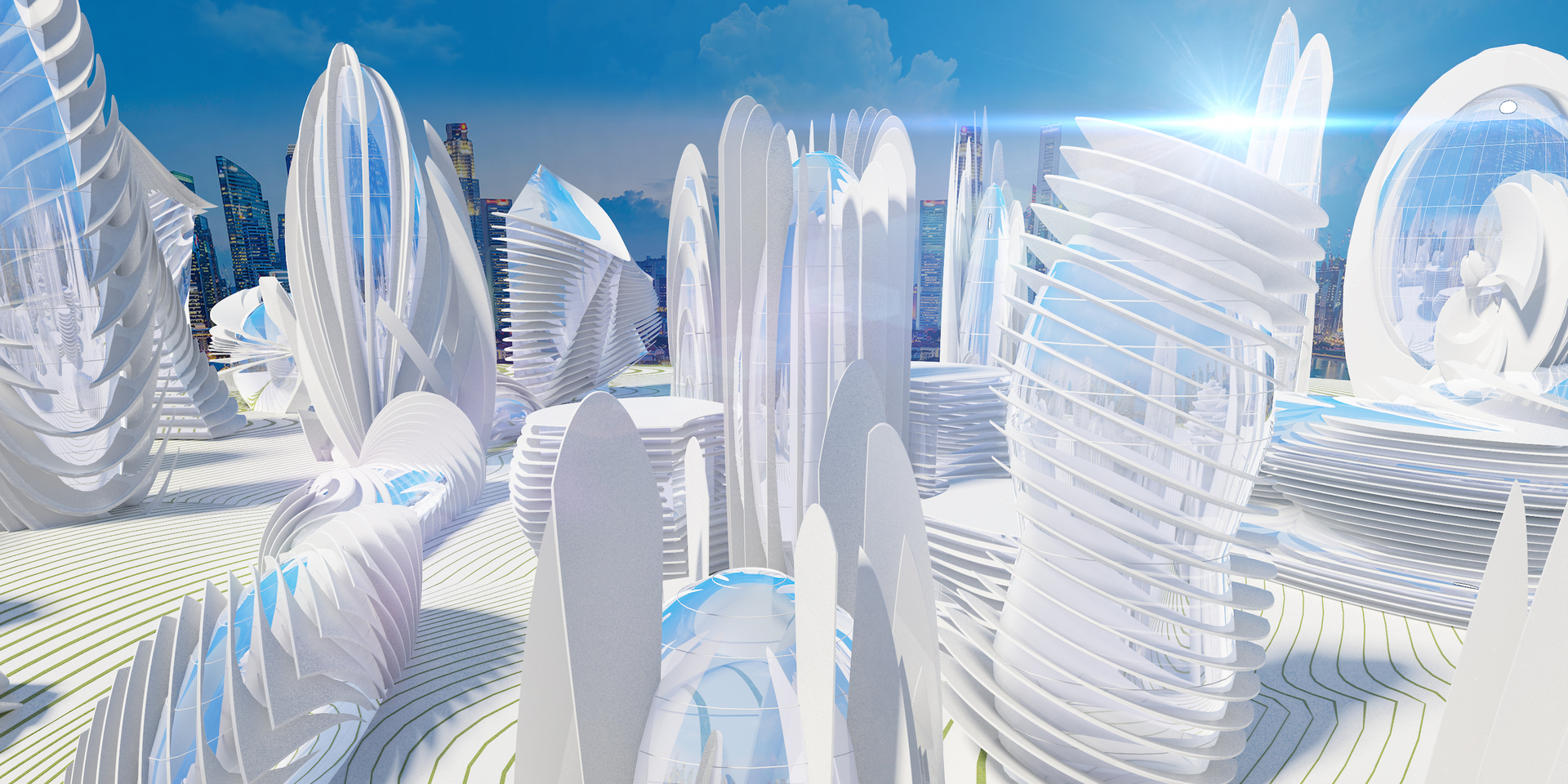 3d modern futuristic model