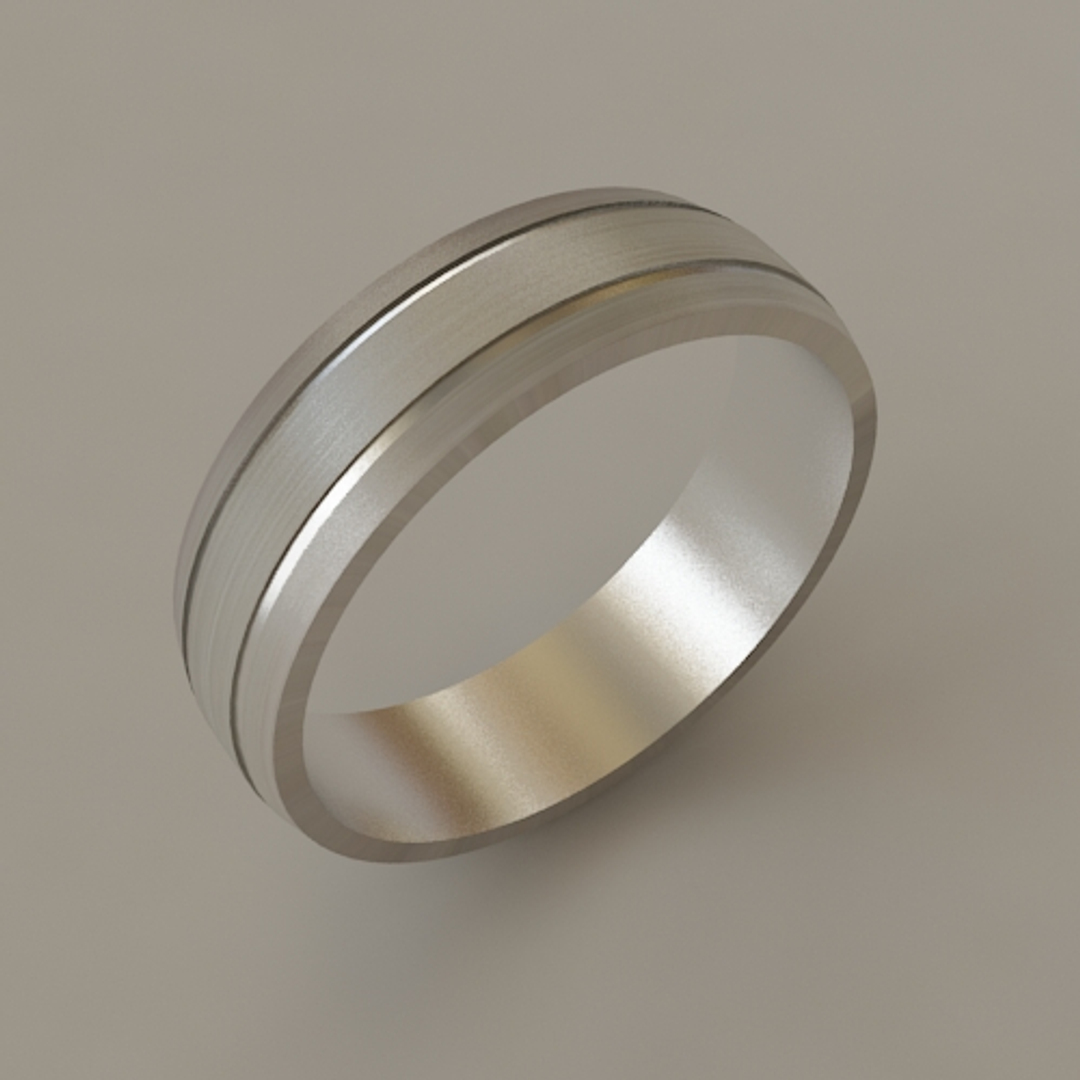 3d male wedding ring model
