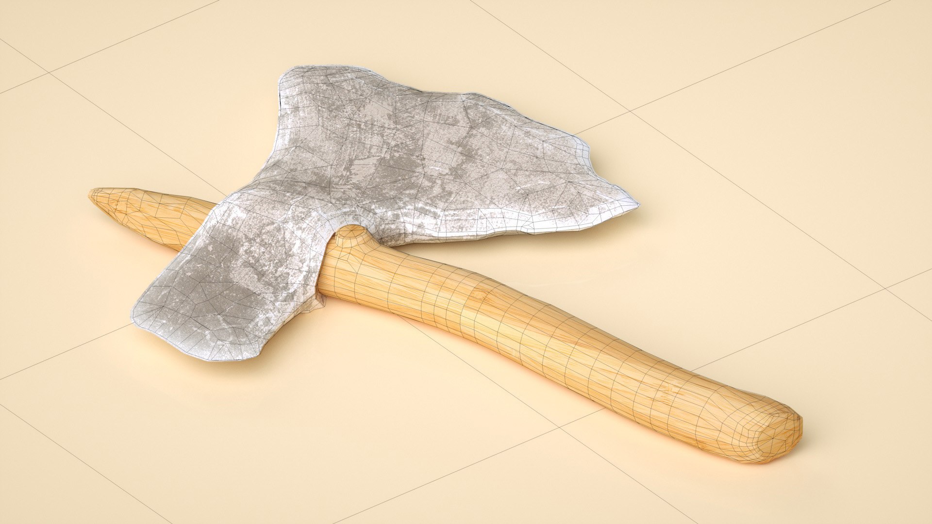 Axe Stone Axe 3D - TurboSquid 1922077