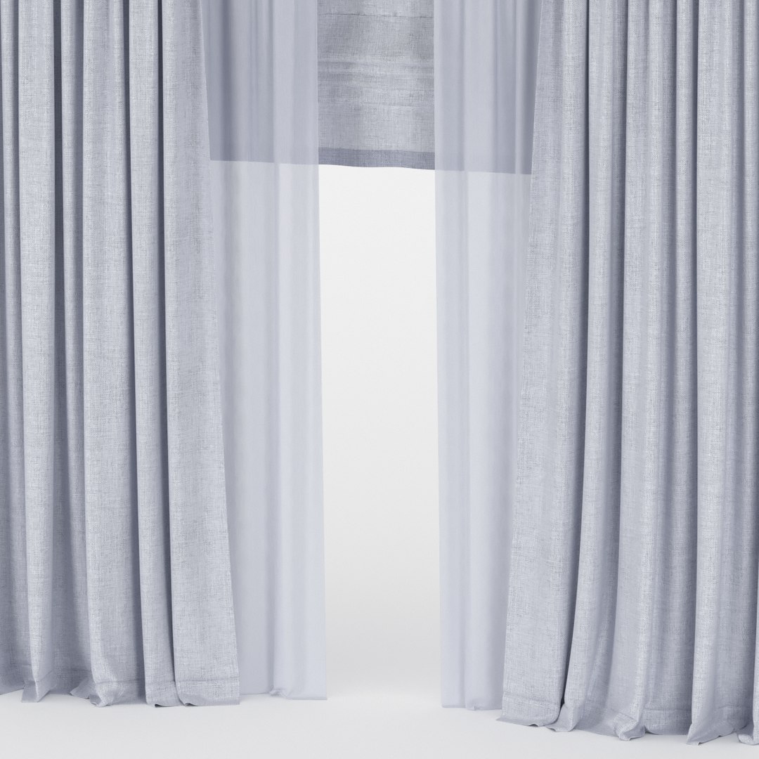Curtains Tulle 3D Model - TurboSquid 1474948