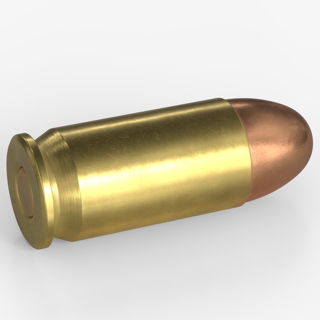 45 Acp Cartridge 3D - TurboSquid 1379431