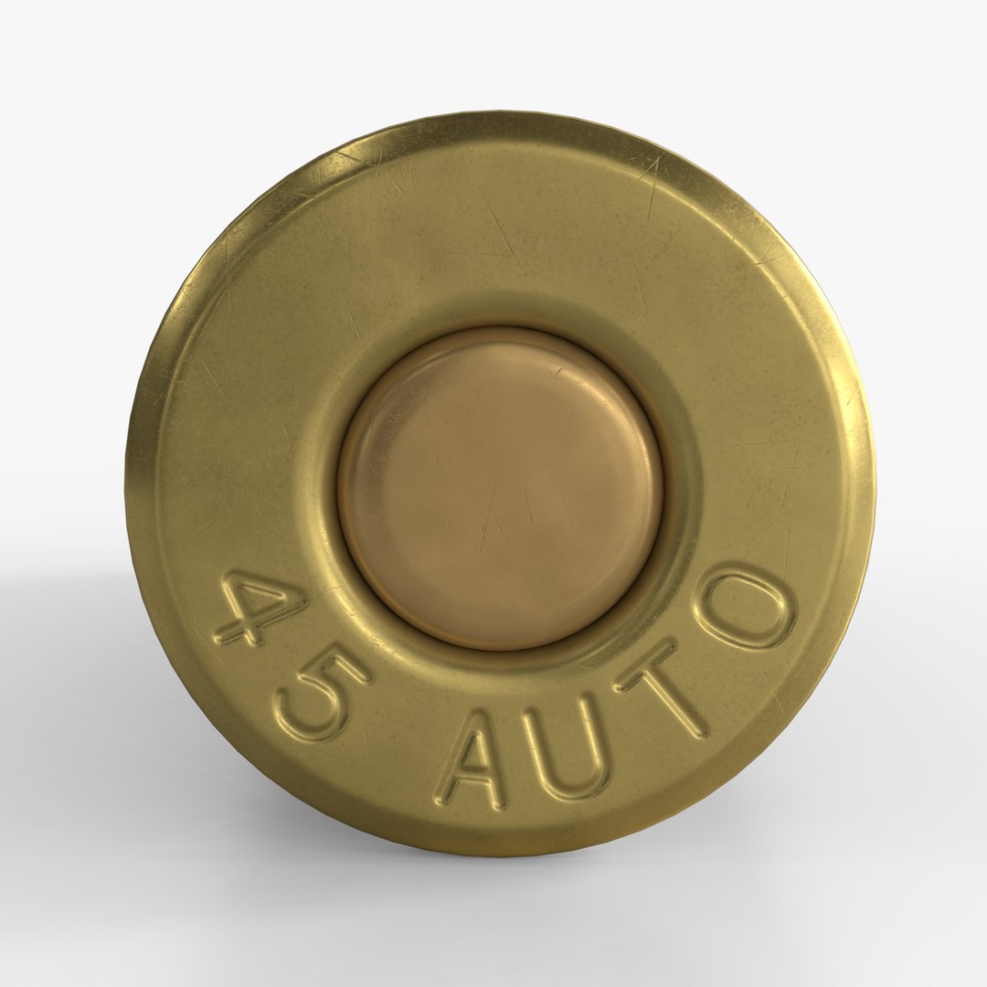 45 Acp Cartridge 3D - TurboSquid 1379431