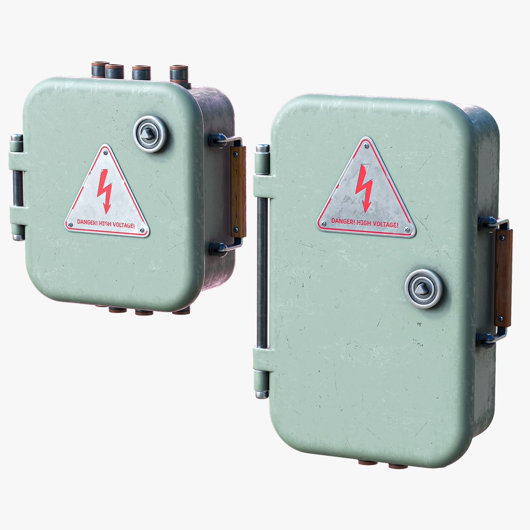 Closed electrical panel 3D model - TurboSquid 1773497
