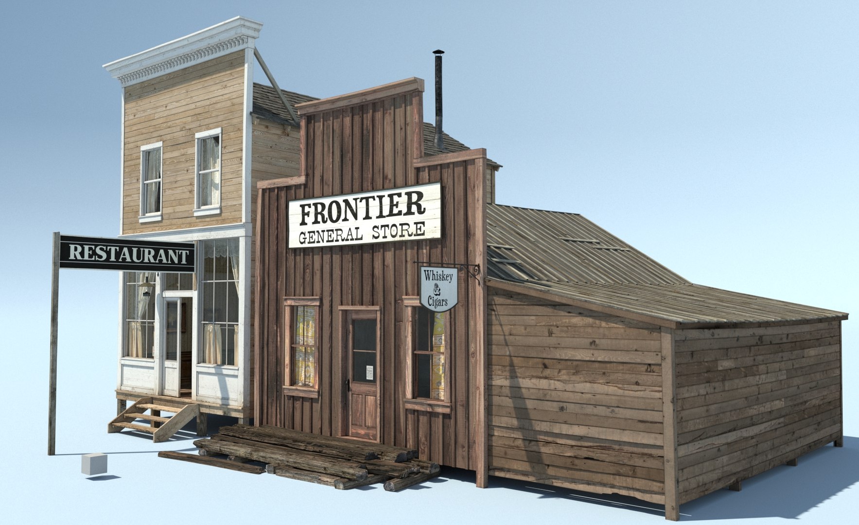 Frontier Restaurant Model - TurboSquid 1295550