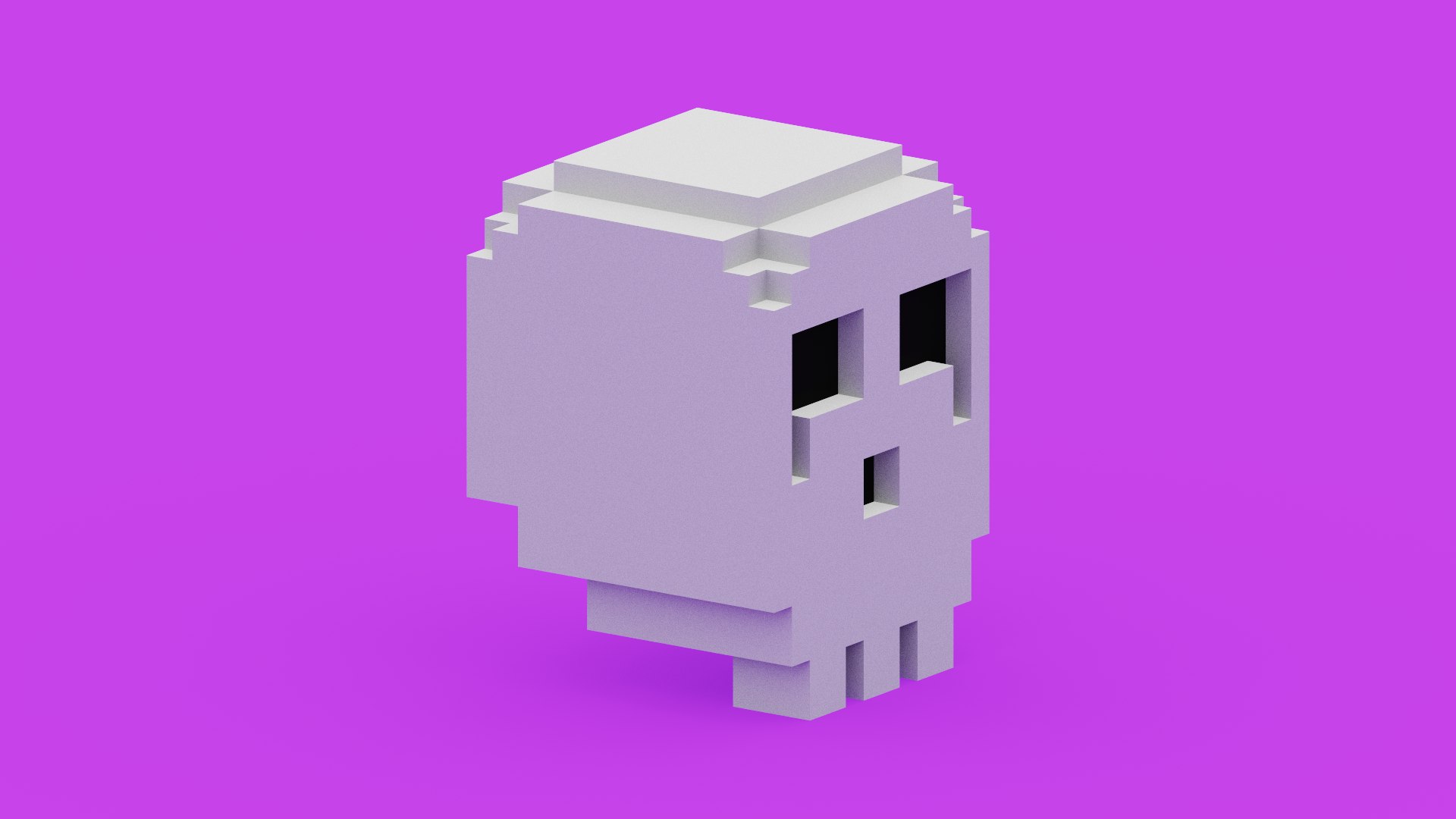 Voxel Skull 3D Model - TurboSquid 2072711