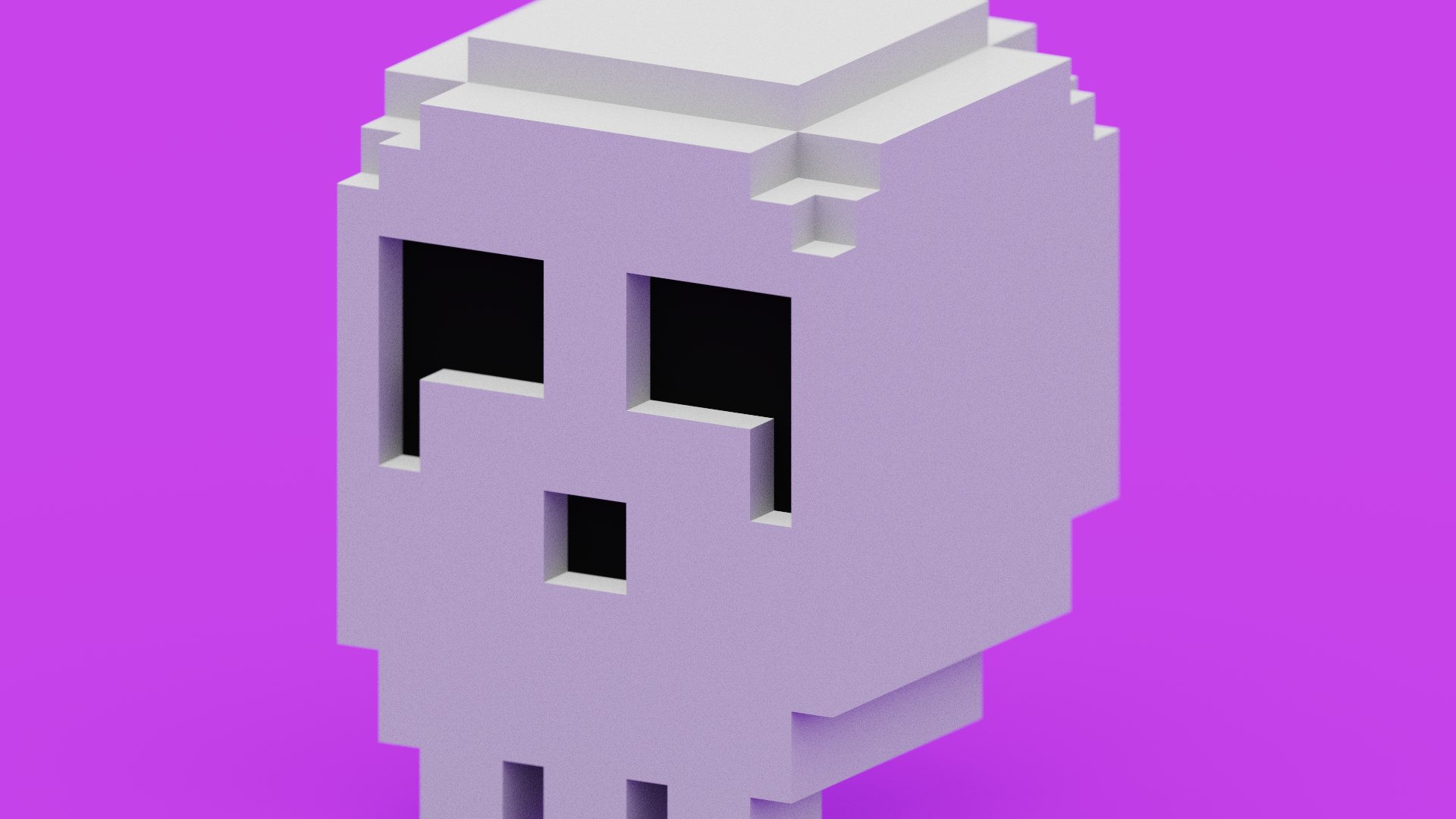 Voxel Skull 3D Model - TurboSquid 2072711