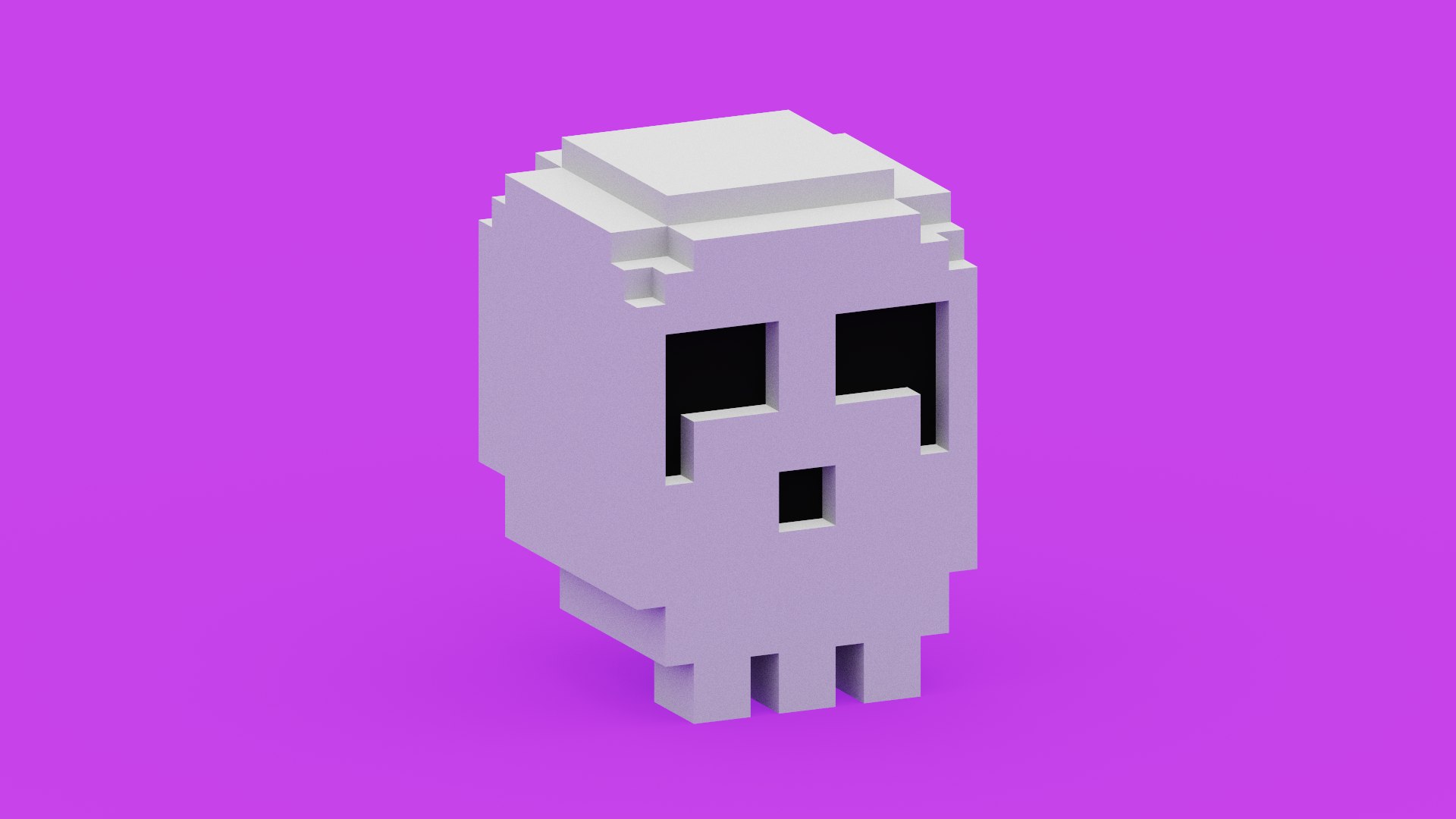 Voxel Skull 3D Model - TurboSquid 2072711
