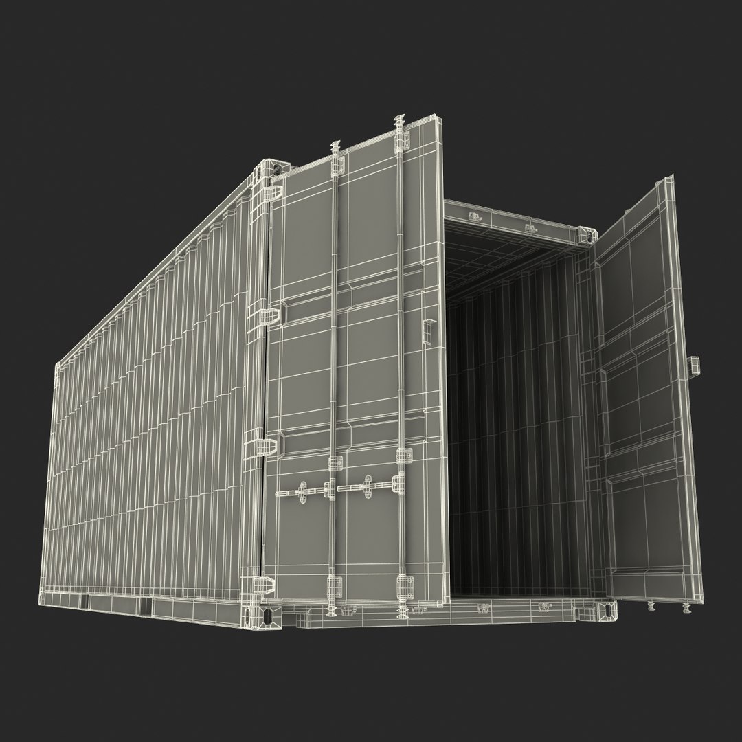 20 Ft Iso Container 3d C4d
