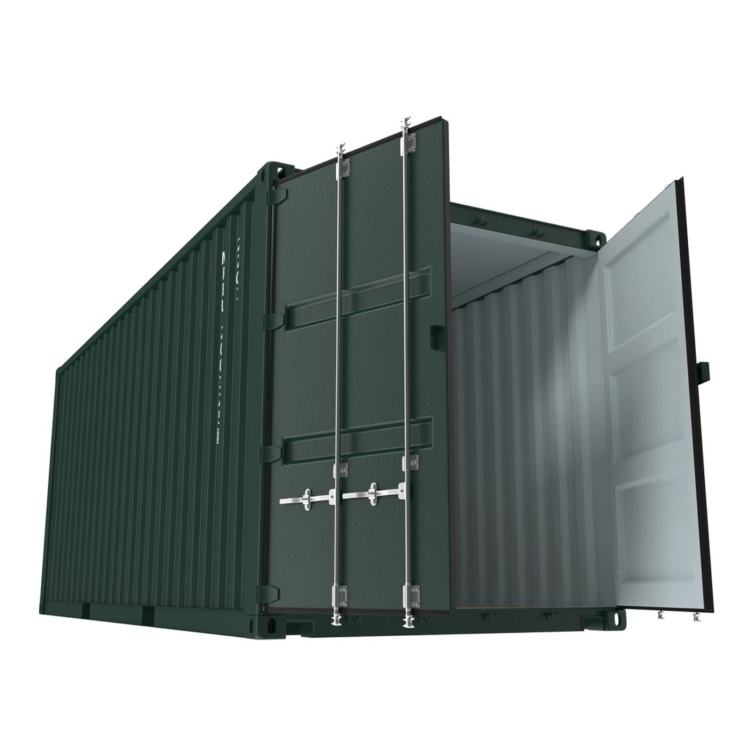 20 ft iso container 3d c4d