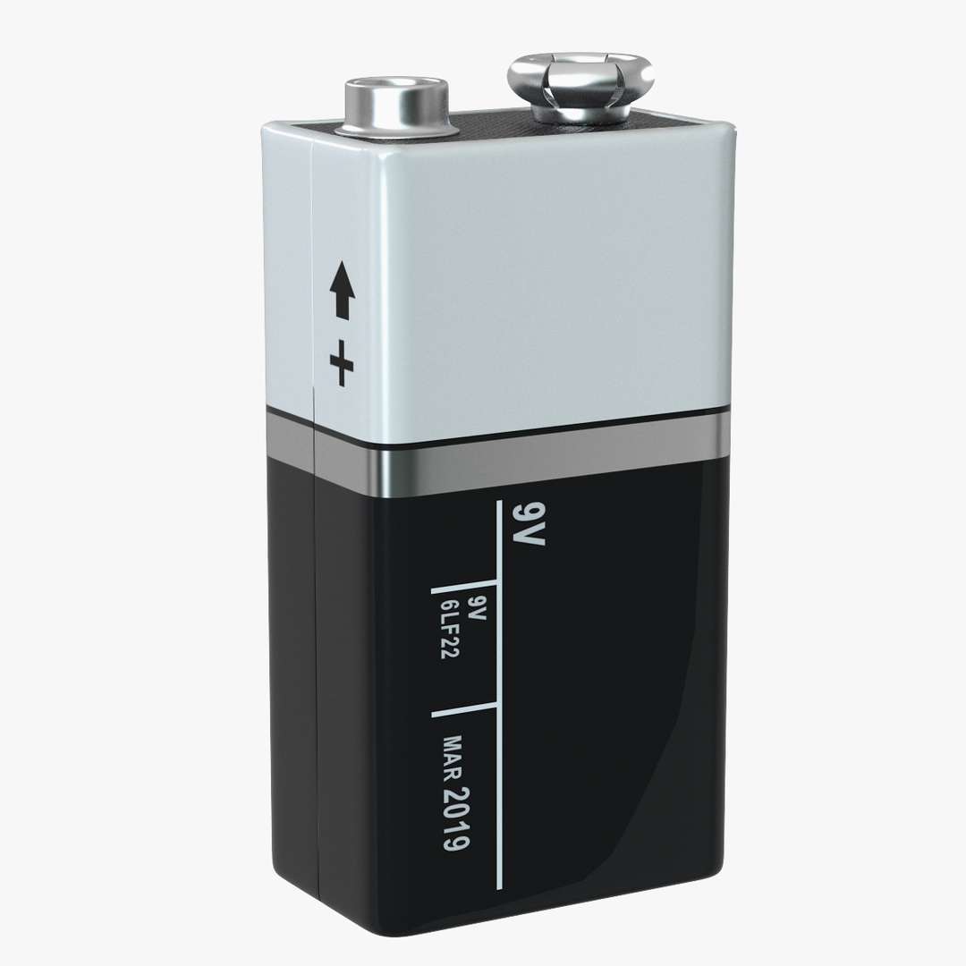 3D 9-volt Battery Model - TurboSquid 1422173