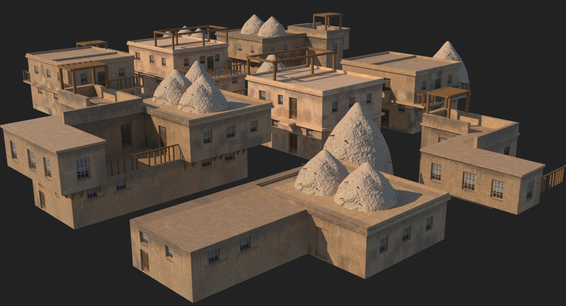 3D Old Syrian Houses Model - TurboSquid 1302167