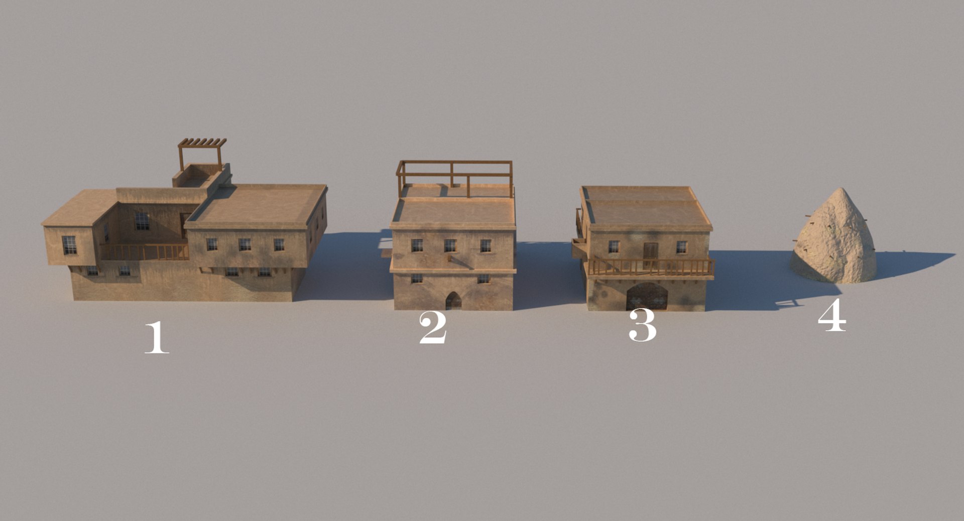 3D Old Syrian Houses Model - TurboSquid 1302167