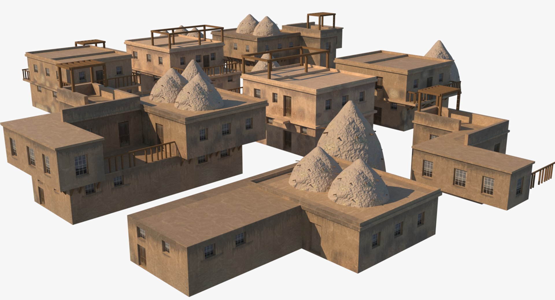 3D Old Syrian Houses Model - TurboSquid 1302167