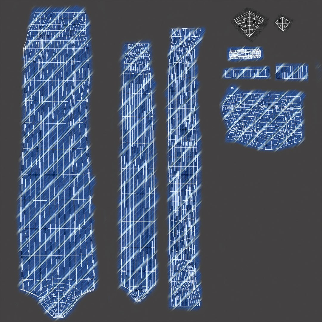 3D Sophisticated Striped Necktie - TurboSquid 2203755