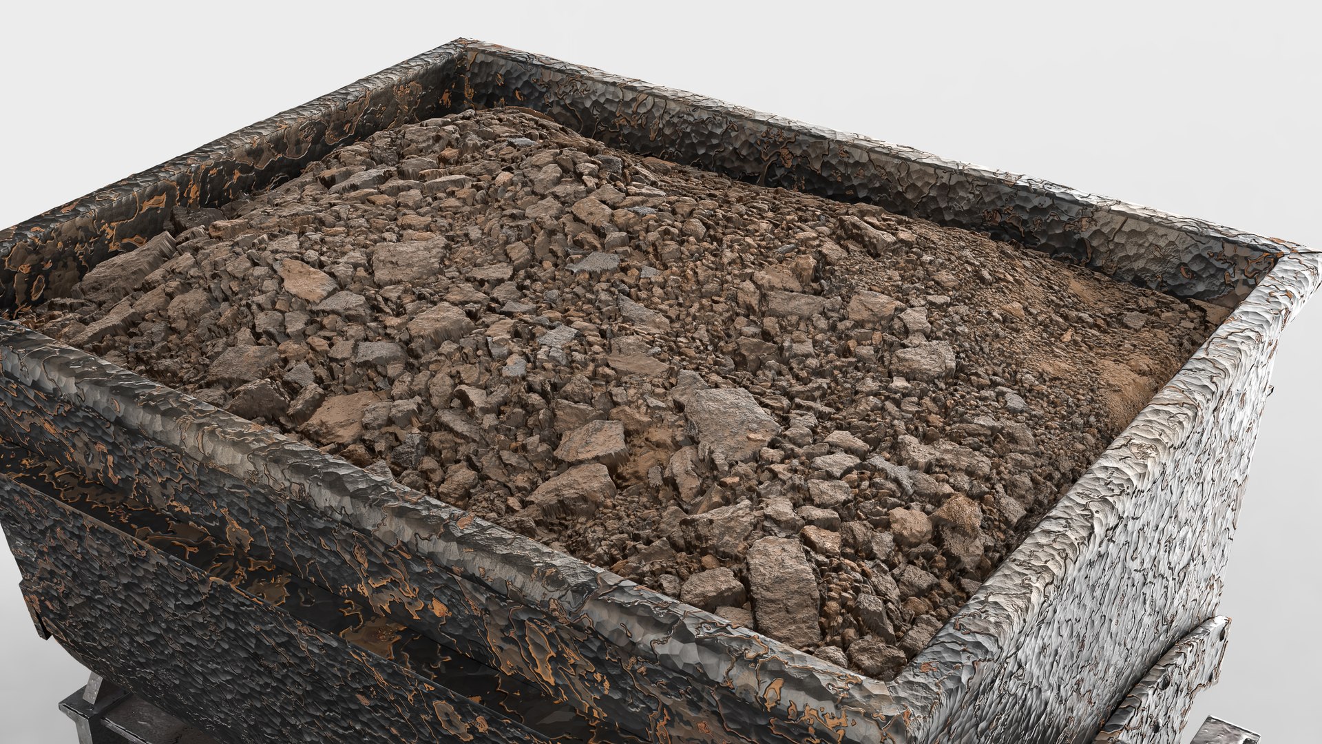 3D Iron Ore And Stone Cart - TurboSquid 2284897