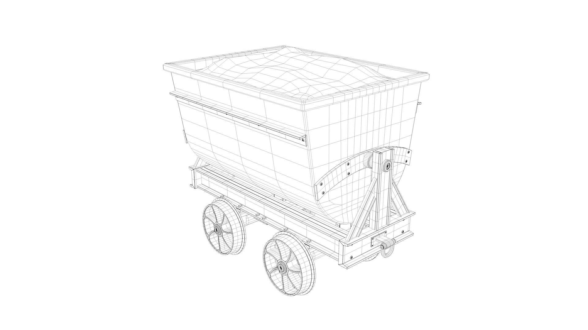 3D Iron Ore And Stone Cart - TurboSquid 2284897