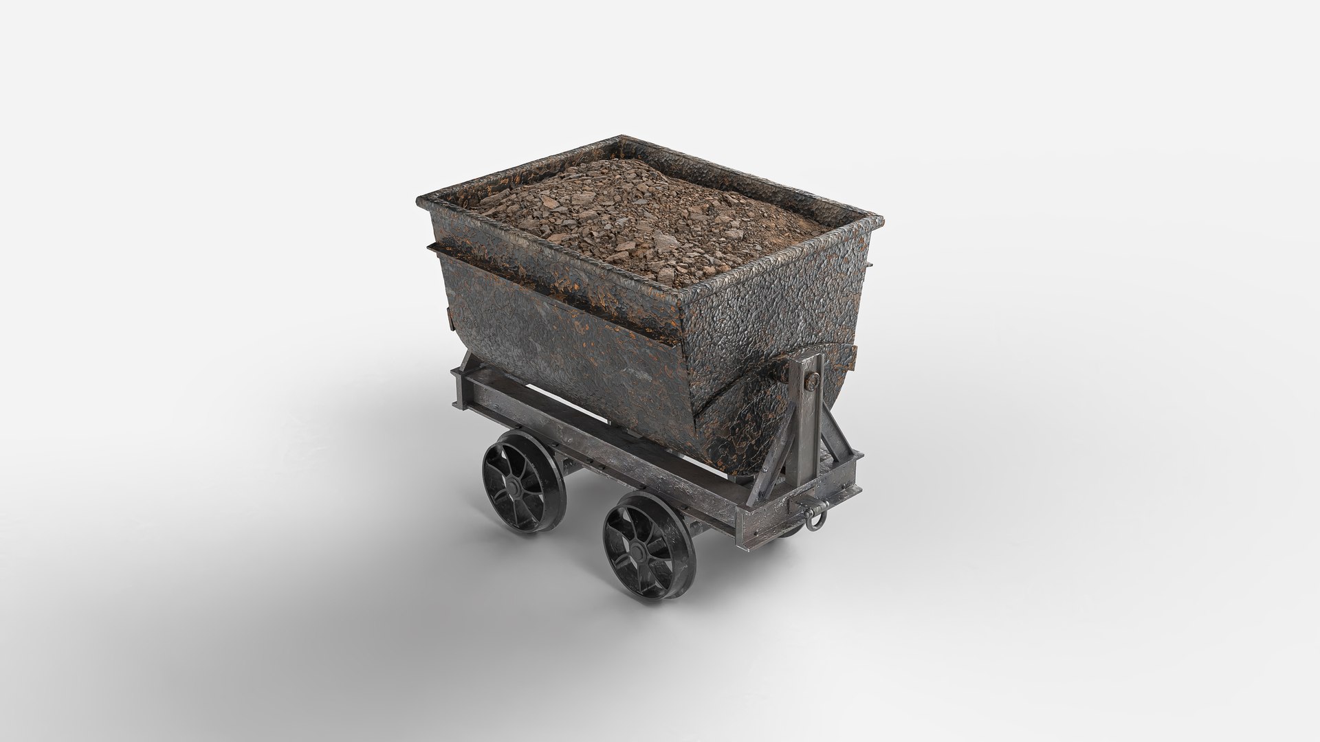 3D Iron Ore And Stone Cart - TurboSquid 2284897