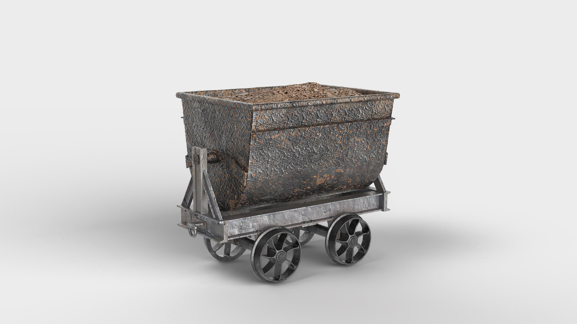 3D Iron Ore And Stone Cart - TurboSquid 2284897