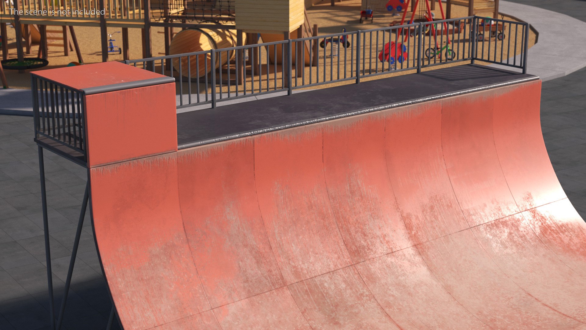 3D Action Sports Half Pipe - TurboSquid 2307278
