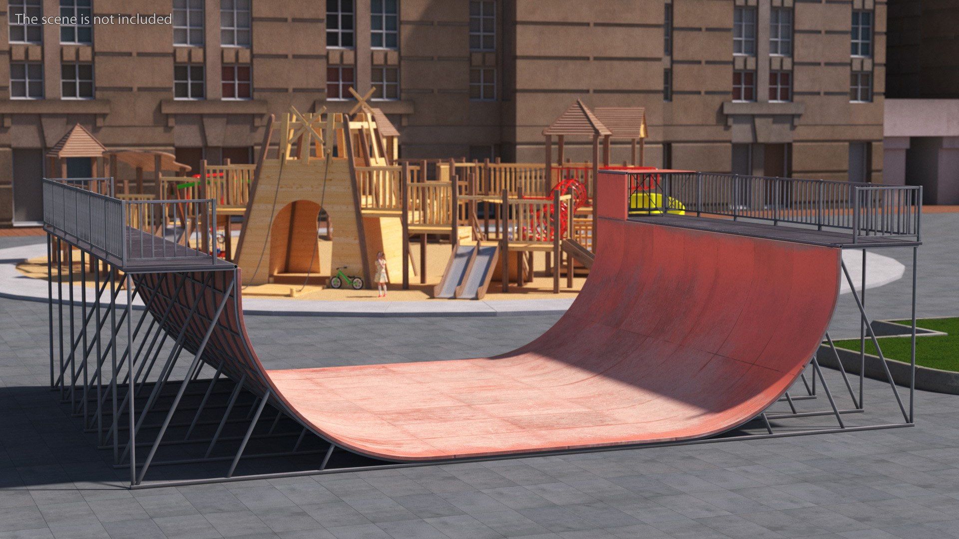 3D Action Sports Half Pipe - TurboSquid 2307278
