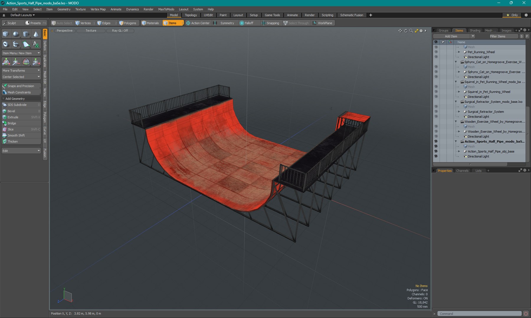 3D Action Sports Half Pipe - TurboSquid 2307278