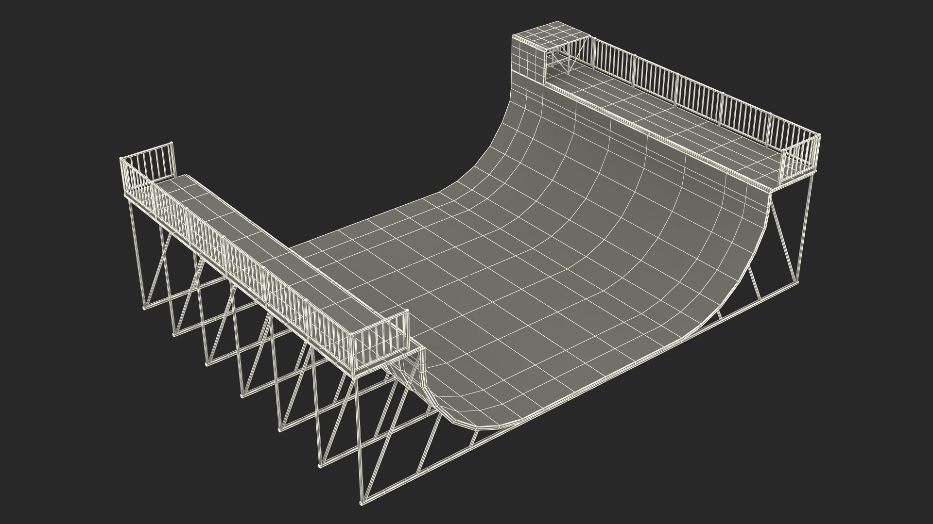 3D Action Sports Half Pipe - TurboSquid 2307278