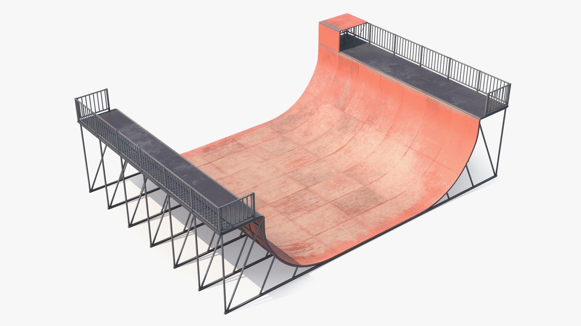 3D Action Sports Half Pipe - TurboSquid 2307278
