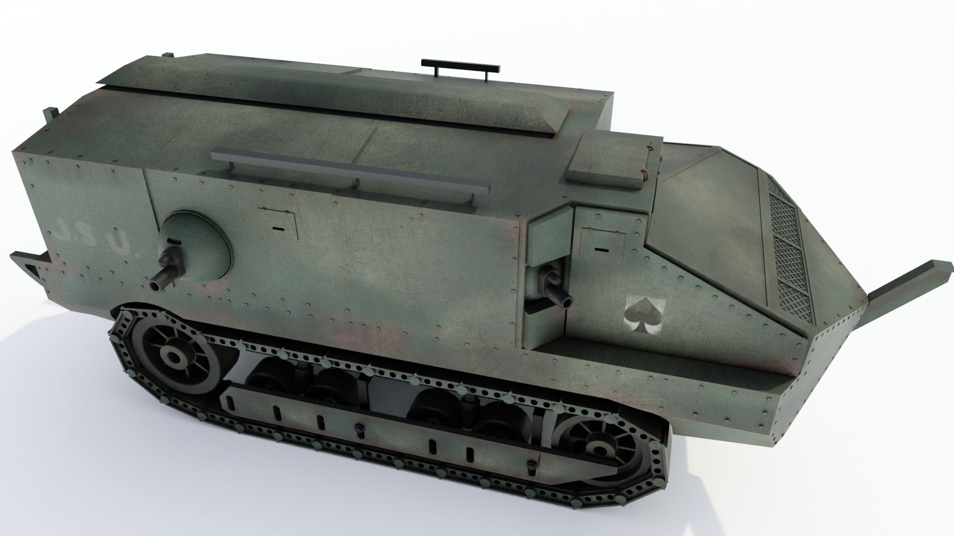 French Tank Schneider Ca1 3d Model