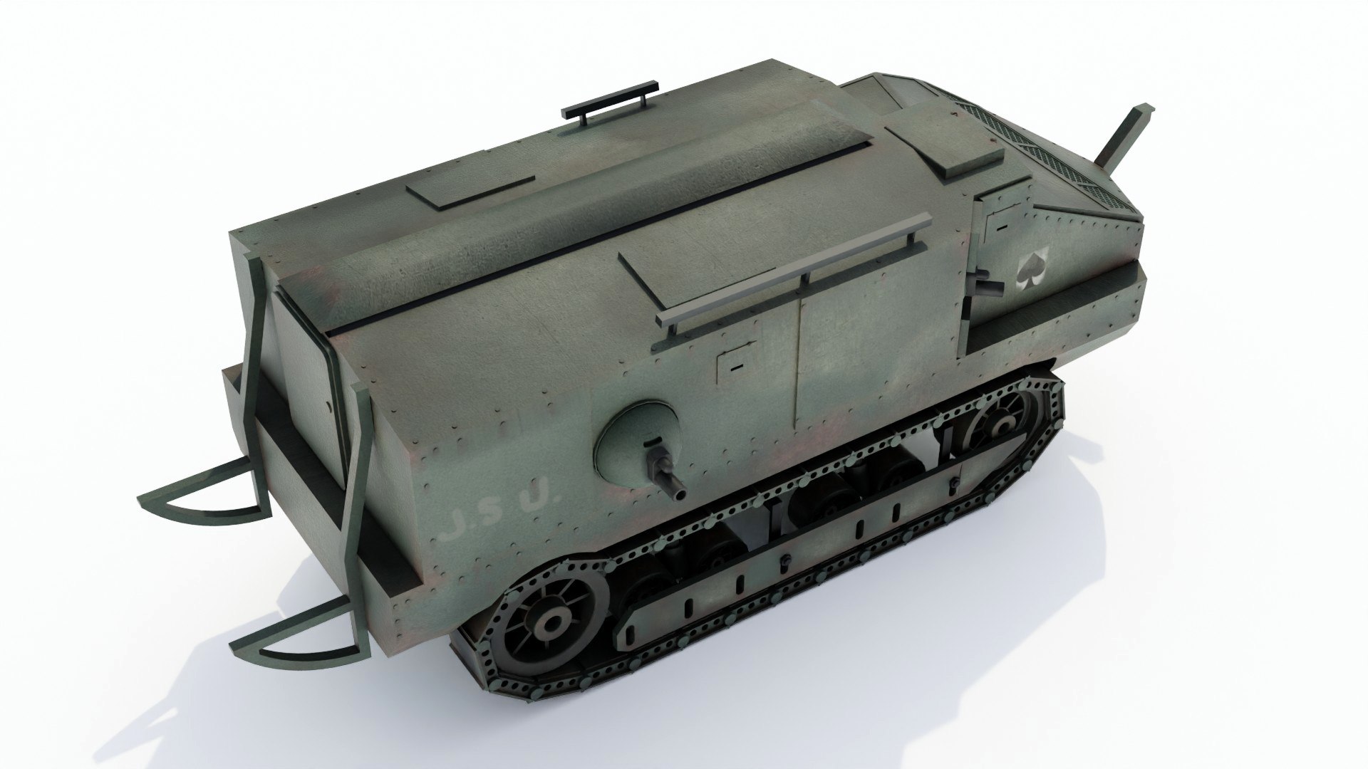 French Tank Schneider Ca1 3d Model