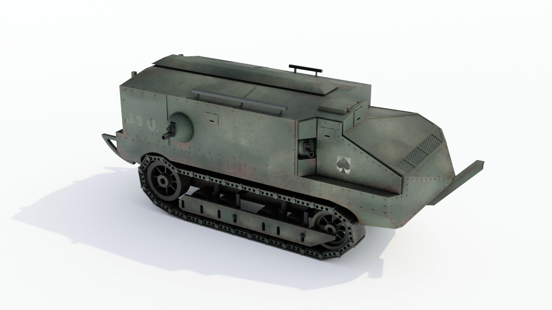 French Tank Schneider Ca1 3d Model