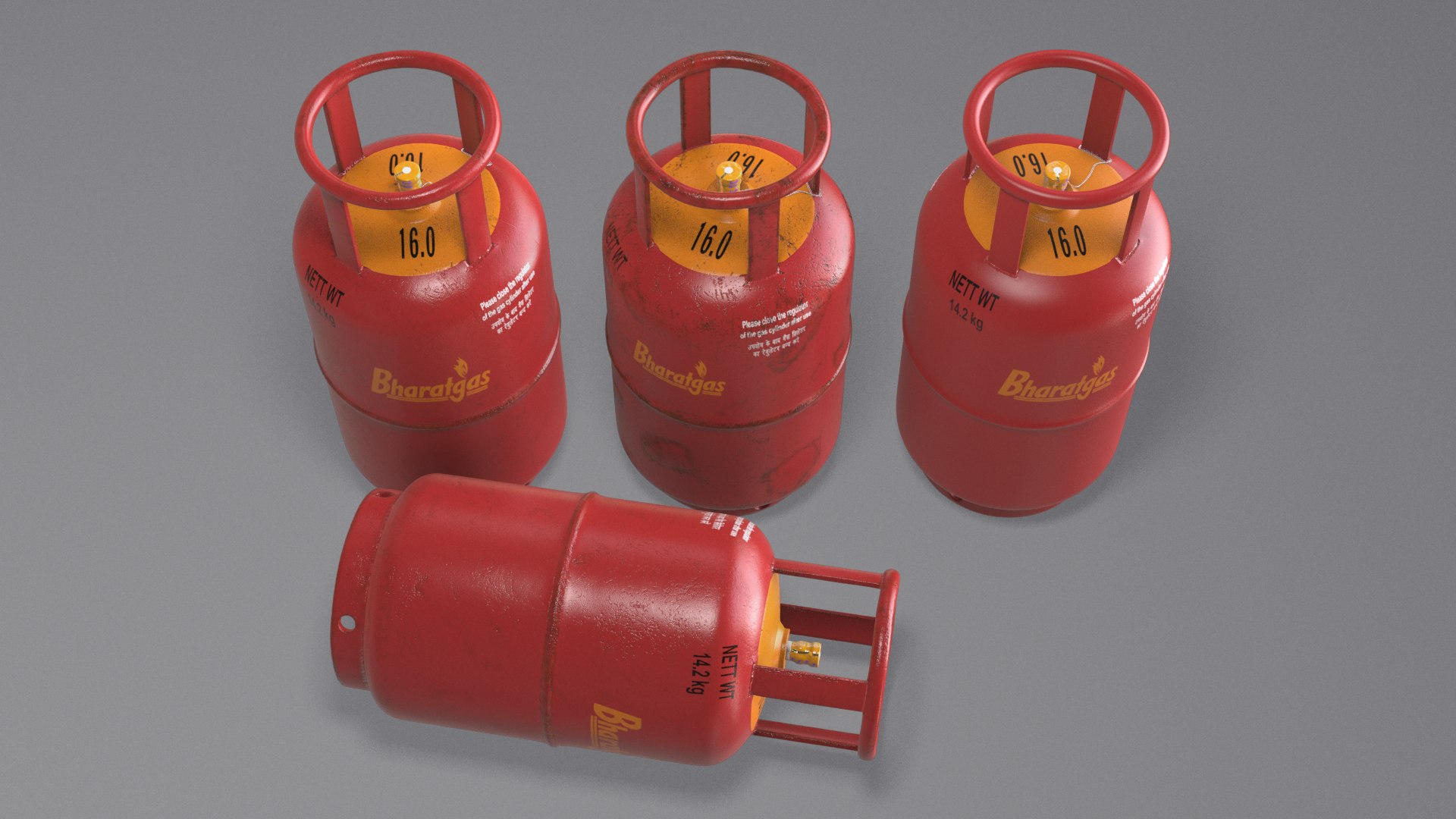 3D Gas Cylinder Model - TurboSquid 1730935