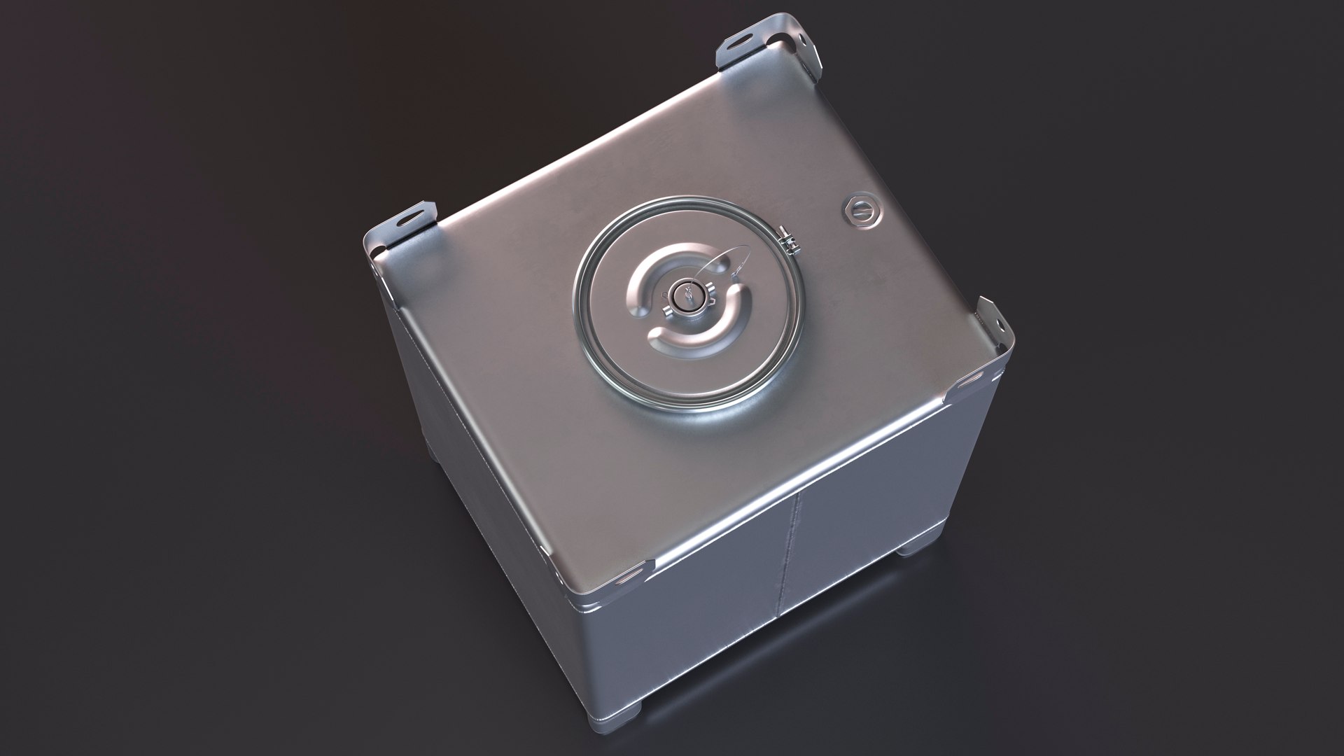 3D Stainless Steel IBC Container Cube 350gal Model - TurboSquid 2170113