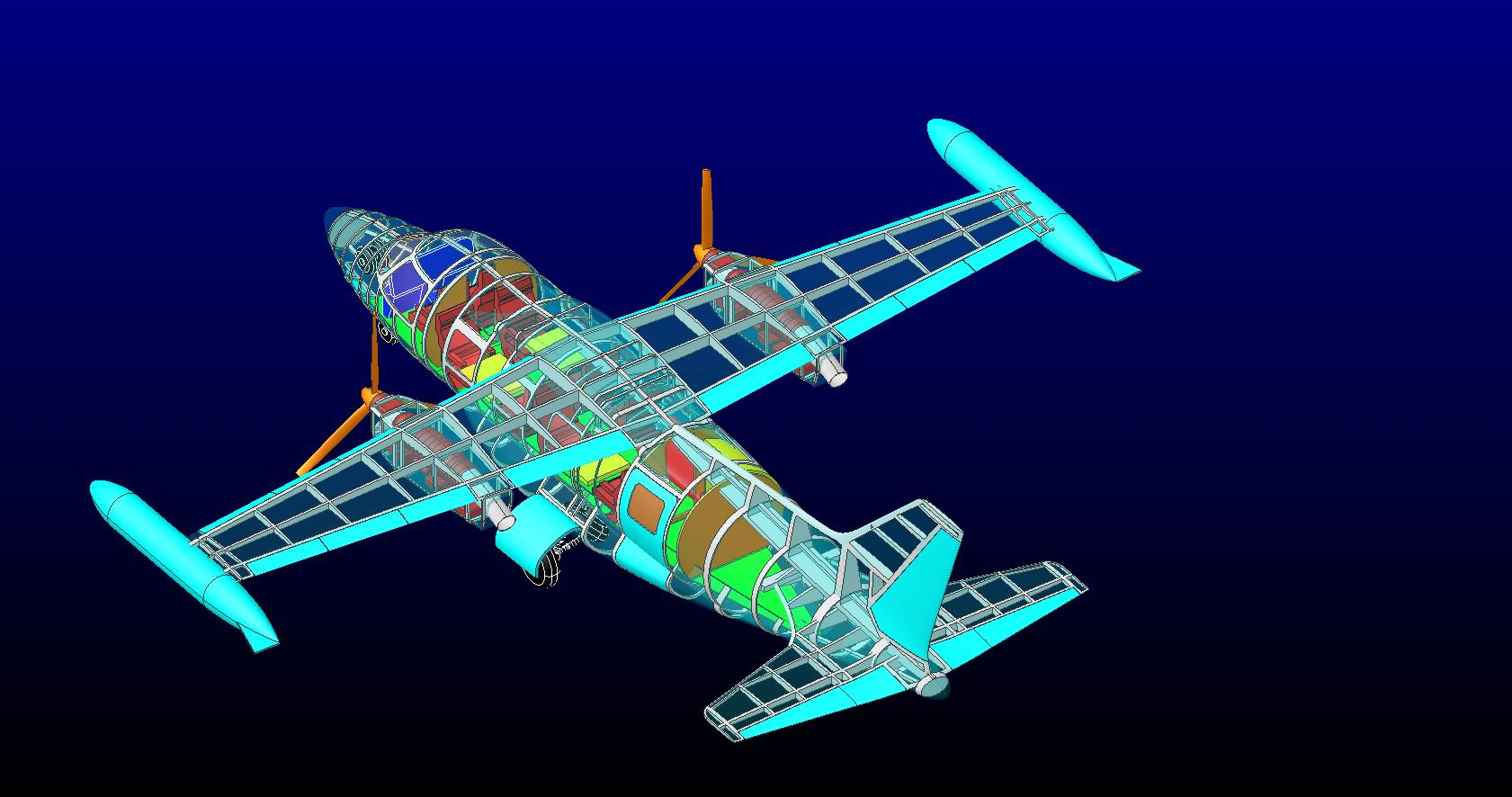 3d 3ds mitsubishi mu-2 aircraft solid