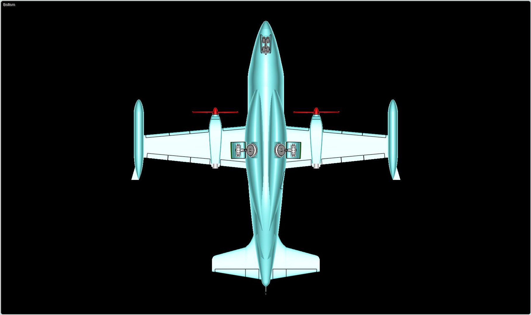 3d 3ds mitsubishi mu-2 aircraft solid