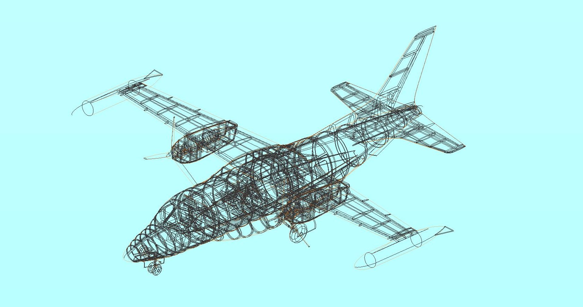 3d 3ds mitsubishi mu-2 aircraft solid