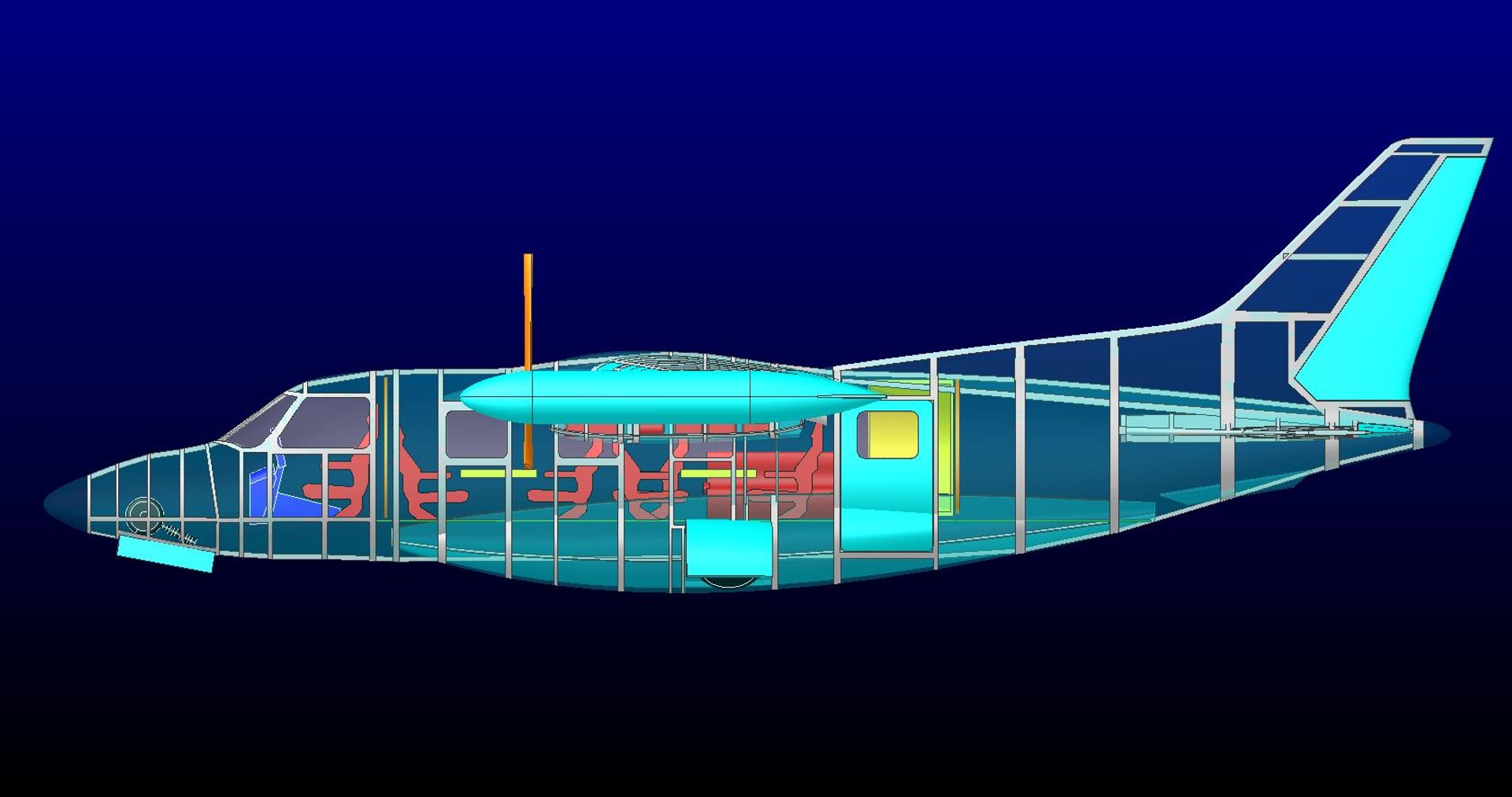 3d 3ds mitsubishi mu-2 aircraft solid